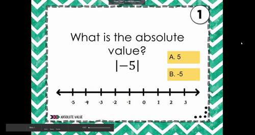 Distance Learning Absolute Value Google Task Cards & Quiz | TpT