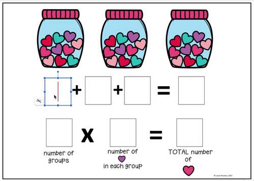 Valentines Day Multiplication and Repeated Addition for Google Slides