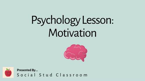 High School Psychology Lesson: Motivation + Guided Notes + Student ...