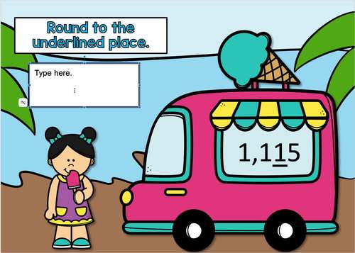 Rounding through the Thousands Place Math Activity for Google Slides