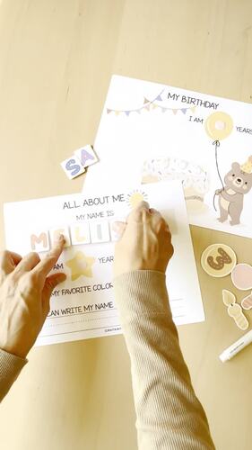 All About Me Worksheets Name Activity Toddler Name Puzzle Spell My Name ...