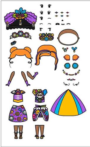 Build a Catrina Clipart | Day of the Dead | Mexico holidays | Día de ...