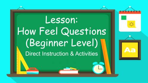 How Feel Questions (Beginner Level) Lesson by Habla Creativa | TPT