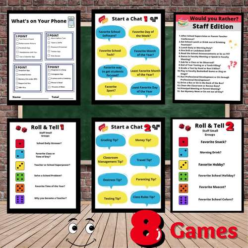 Teacher Staff Icebreakers Activity Games 1 Meetings Group Resource
