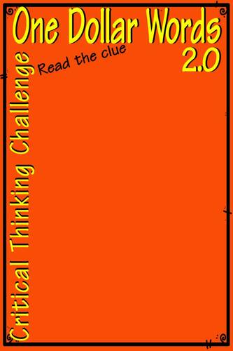 ONE DOLLAR WORDS 2.0 Critical Thinking Because of Mr. Terupt Extension