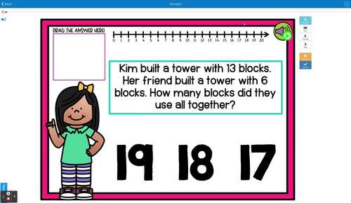 Math Word Problems Addition to 20 Boom Cards by Krafty in Kinder