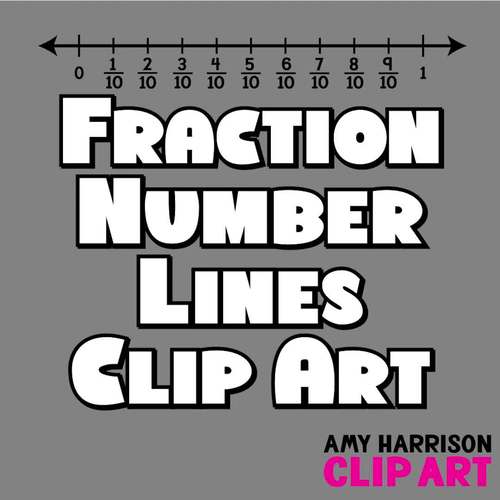 Fraction Number Lines Clip Art - Fractions Clipart - Math Clip Art