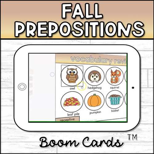 Fall Prepositions BOOM Cards™ Bundle by The Speech Shack | TPT
