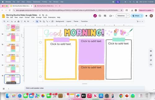 Morning Routine Slides Editable PowerPoint & Google Slides! | TPT