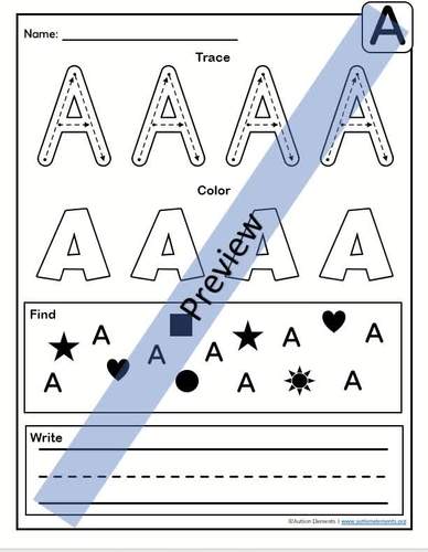 Practice Letters & Phonics Worksheets- Alphabet- Fine Motor- SPED Resources