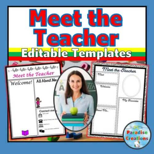 Editable Welcome Letter and Meet the Teacher Templates by Paradise ...