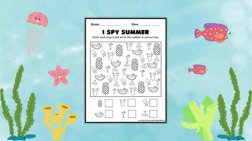 I Spy Summer Coloring Pages | End of Year Activities | Fun Summer Math ...