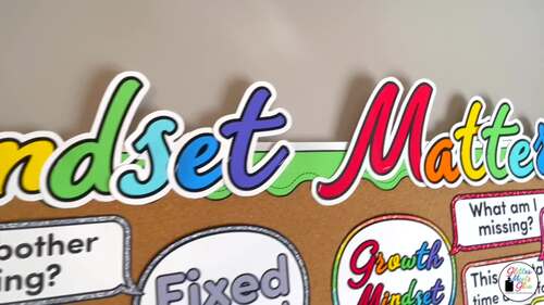 Growth Mindset Bulletin Board: Editable Mindset Matters Posters for ...