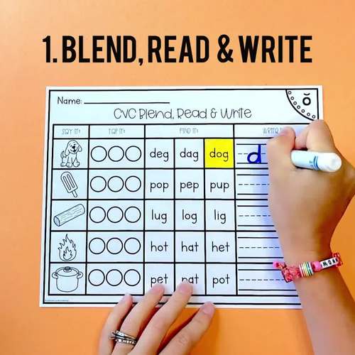 CVC Words SHORT O Worksheets Packet | No Prep by Girlfriends' Guide to ...