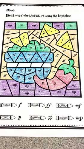 No Prep | Cinco De Mayo Color By Code | Dynamics by Music With Mrs Babic