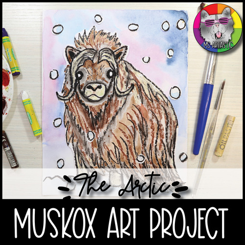 Arctic Art Lesson, Muskox Arctic Animal Art Project Activity for Elementary