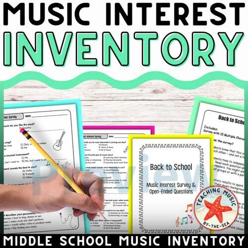 Music Interest Inventory Survey Middle School Back to School First Week ...