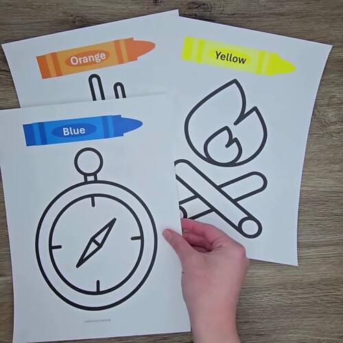 Camp Color Learning Pages by HH Fun and Learning | TPT