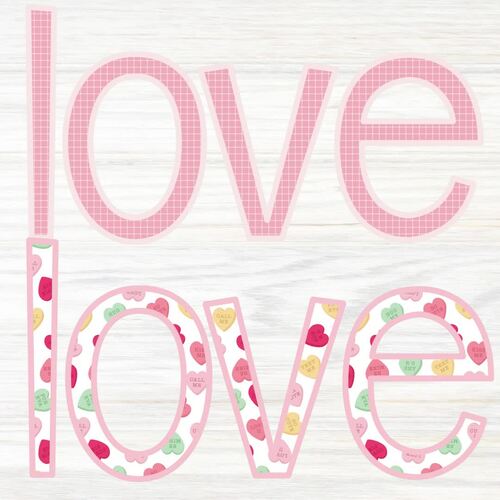 Valentine's Day Bulletin Board Letters Door Decor A-Z, Punctuation Numbers