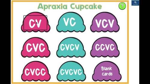 Apraxia GAME Build a Cupcake - No Print Speech Therapy BOOM Cards
