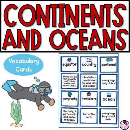 Continents and Oceans - 3D Map, Lap Book, Activities - Social Studies ...