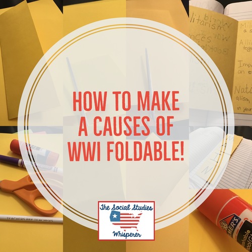 How to Make a Causes of WWI Foldable for Kids and Poster Set | TPT