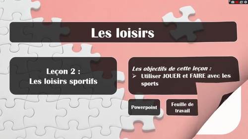 Les loisirs - les sports by LA BRUNETTE | TPT