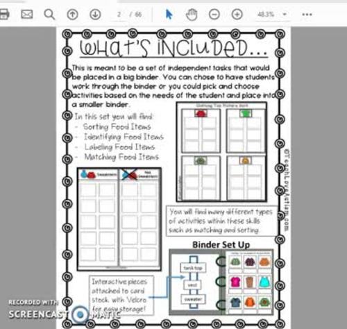 Clothing Independent Work Binder Bundle by Teach Love Autism | TPT