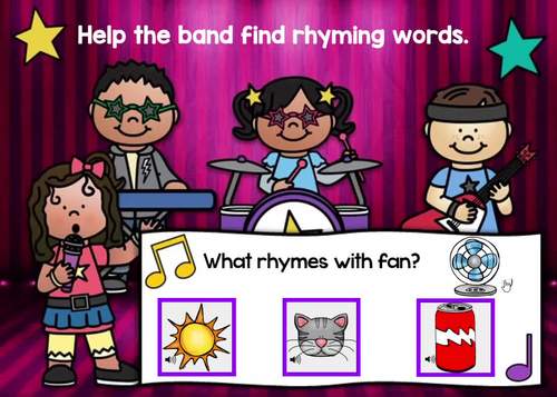 Rhyming Words Rhymes Activities & Practice Digital Boom Cards | TPT