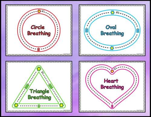 Shapes Mindfulness Breathing Cards for Self-Regulation & Calming Corners