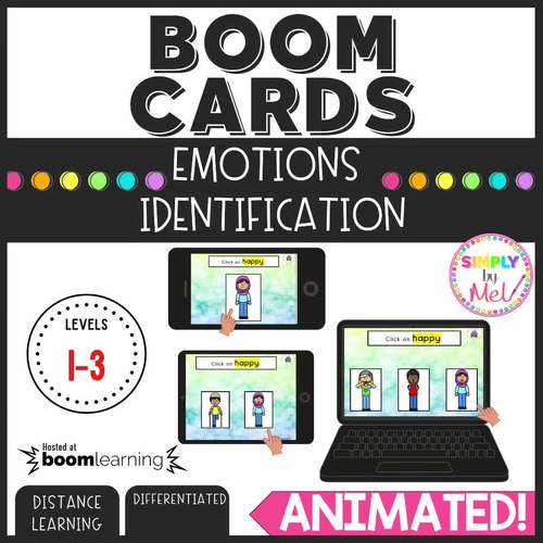 Emotions Identification (ANIMATED) l Boom Cards™ l Differentiated
