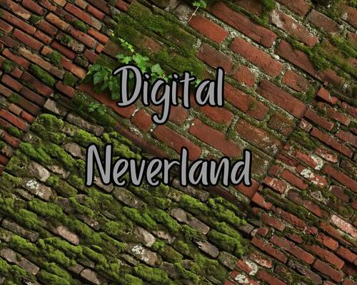 Mossy Brick Wall Digital Paper Clip Art/ Rustic Style Background