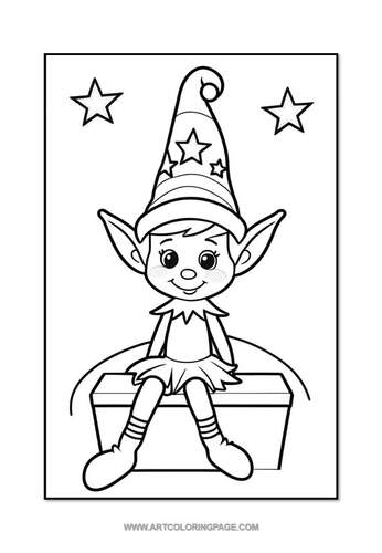 Elf on the Shelf Coloring Pages Vol. 1 - A Magical Coloring Experience ...