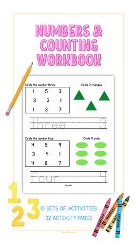 Preschool Numbers and Counting Workbook – Trace, Match, and Color (1–20)