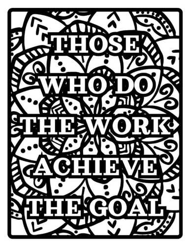 Motivational Coloring Pages, Goals Setting Activities, Social Emotional ...