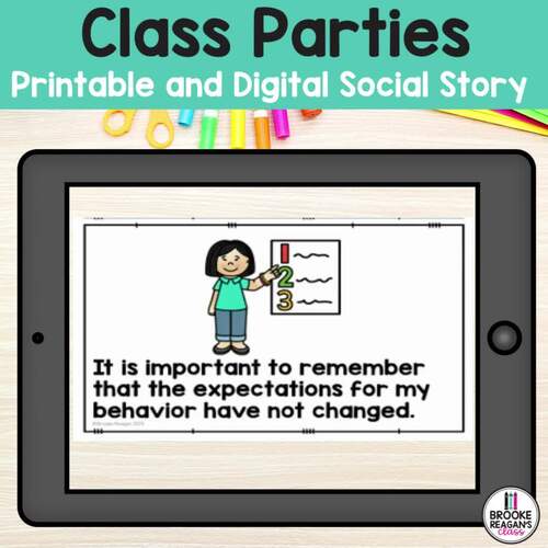 Social Story: Class Parties (Behavior Expectations for Party Days)