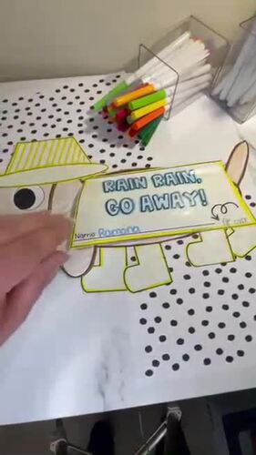 Rainy Day Craft | Spring Writing Craft | April Bulletin Board | TPT