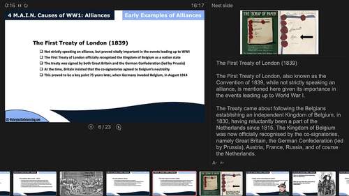 4 M.A.I.N. Causes of WW1: ALLIANCES - PowerPoint Lesson with Speaker Notes