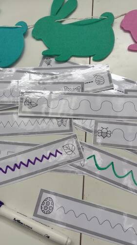 Easter & Spring Pre-Writing Tracing Strips | Fine Motor Line Practice