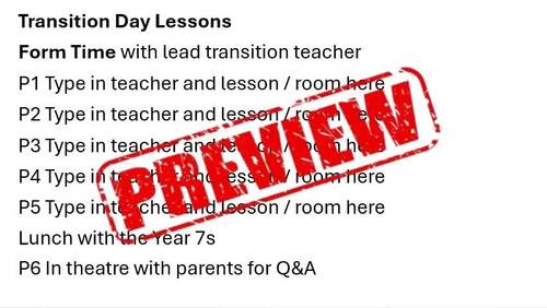 Making the move to High School - Transition Day by Dan's History Highway