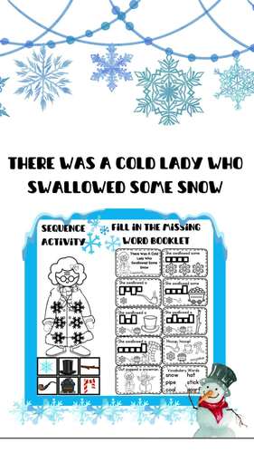 There Was An Old Lady Who Swallowed Some Snow by Julez and Jaz | TPT