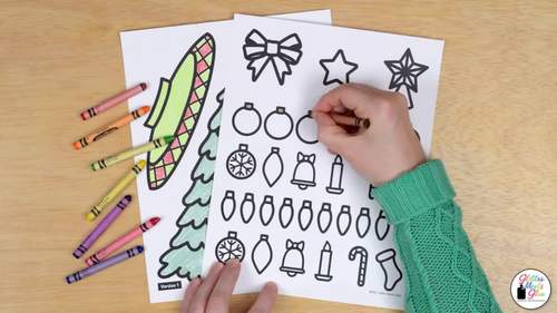 Build a Christmas Tree Craft, No Prep Writing Activities, Template for ...