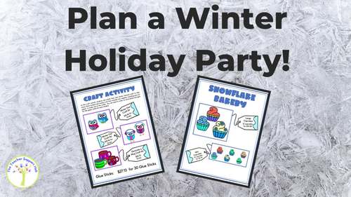 Whole Numbers or Decimals Addition Math Activity l Plan a Winter Party