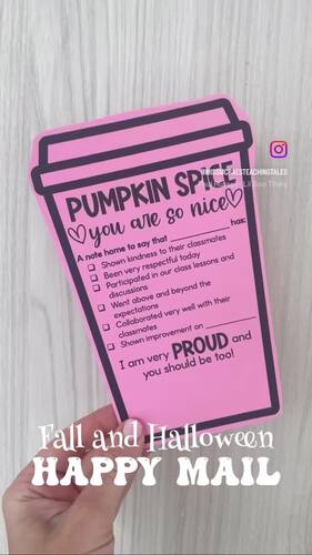 Fall Happy Mail | Parent Communication | Fall Notes Home | Classroom ...