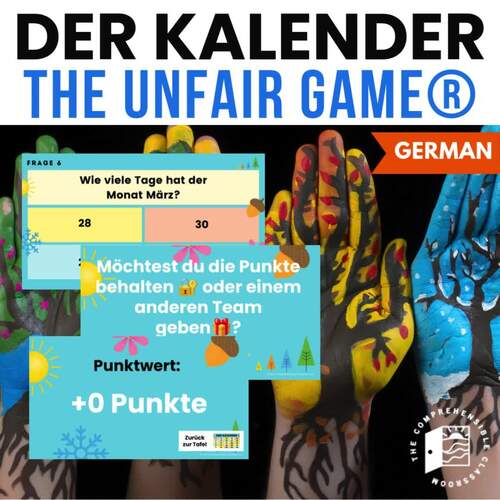 The Unfair Game® in German: Der Kalender | TPT