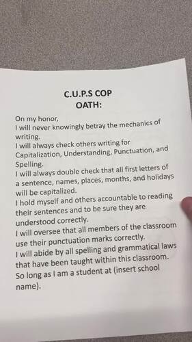 C.U.P.S. COP Writing Monitor: Engage Students in Polished Writing!