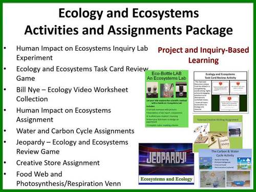 Ecology and Ecosystems Activities and Assessments Bundle by Teach With ...