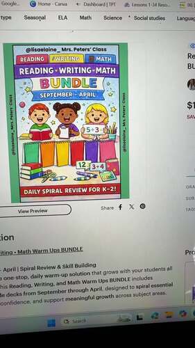Reading, Writing, Math Warm Ups YEAR BUNDLE (Sept.-April) {NWEA continuum]