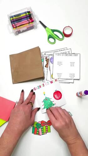Christmas Craft - Christmas Cheer SEL Paper Bag Book Activity | TPT