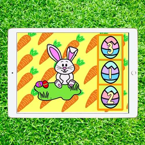 Find the numbers 0 to 10 Boom cards Easter bunny and eggs | TPT